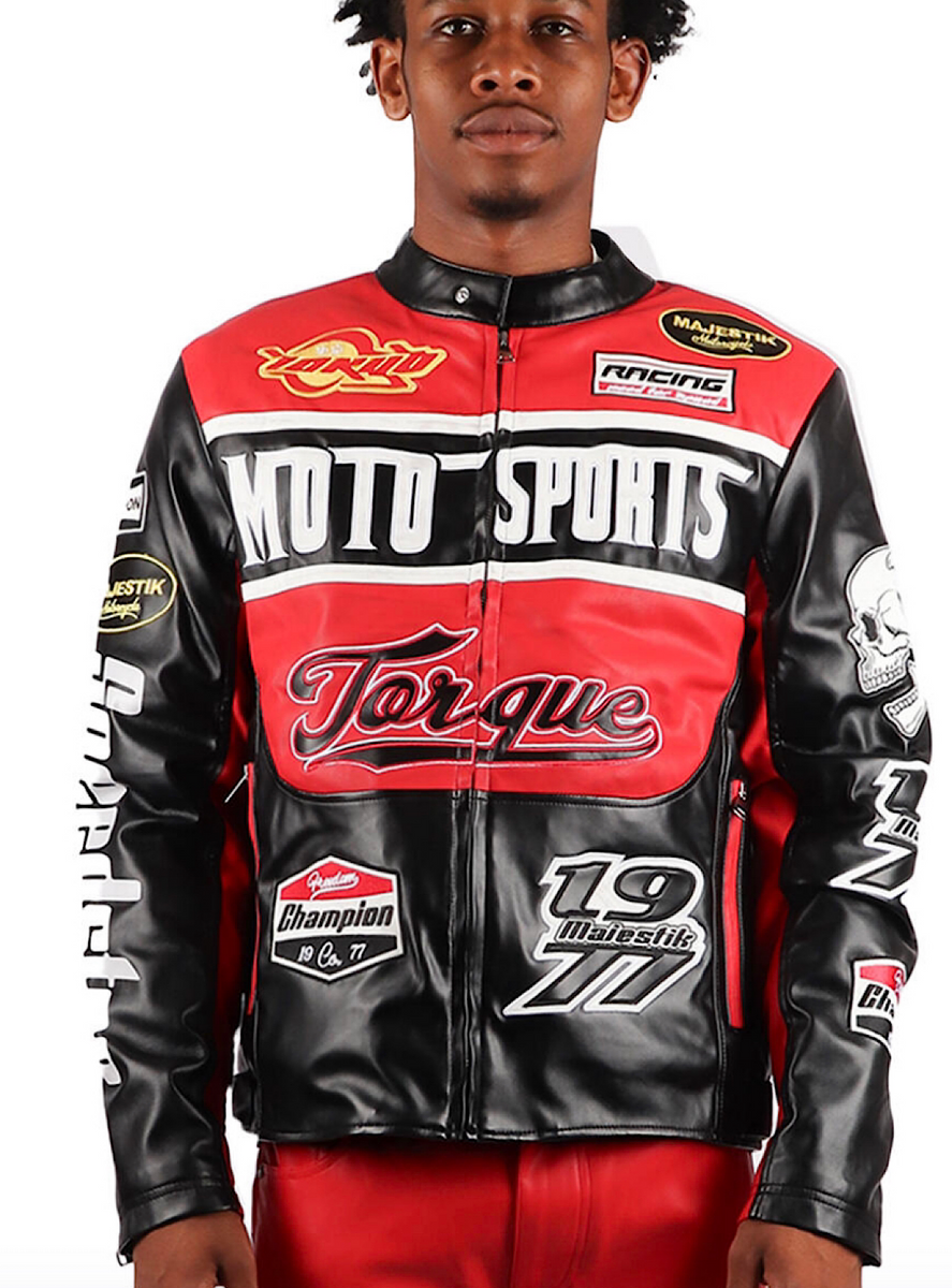 Majestik Jacket - Leather Moto Racing - Black - JJ2320 – Vengeance78