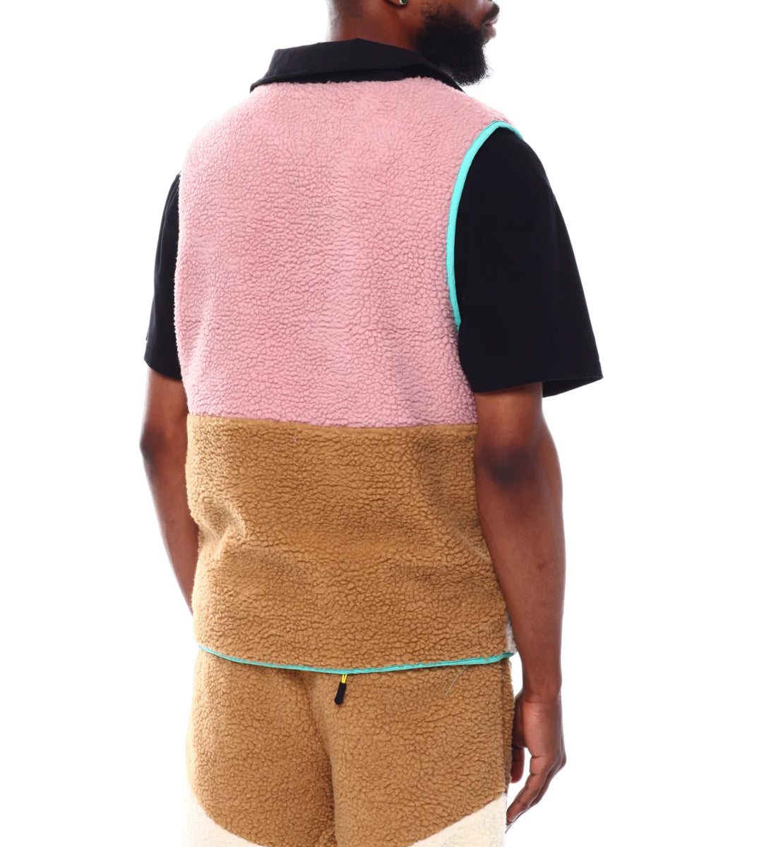 Original Fables Vest - Sherpa Anorak - Pink And Khaki - SV414 – Vengeance78