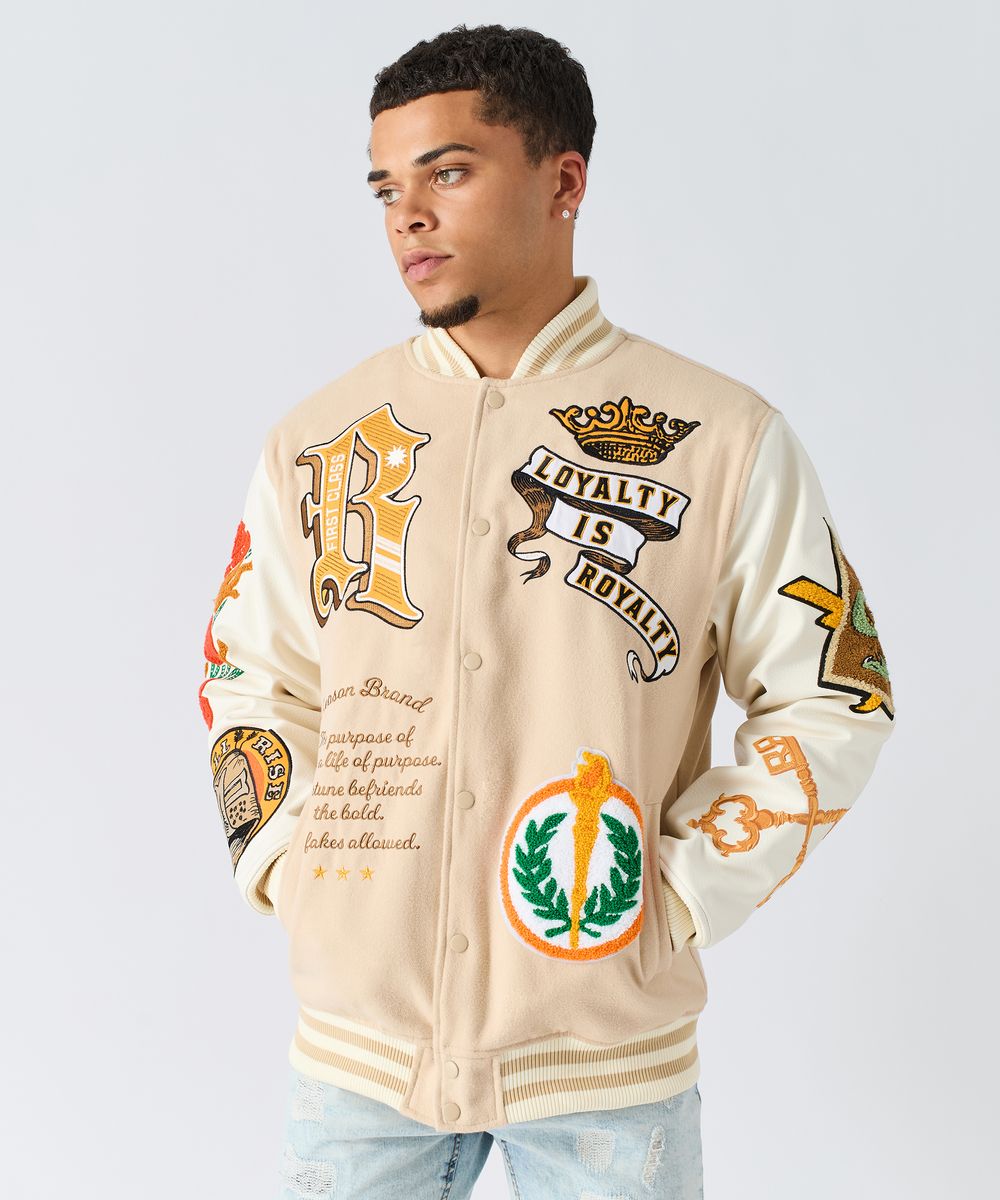 Reason Jacket - Loyalty Varsity - Tan - RR5-101 – Vengeance78