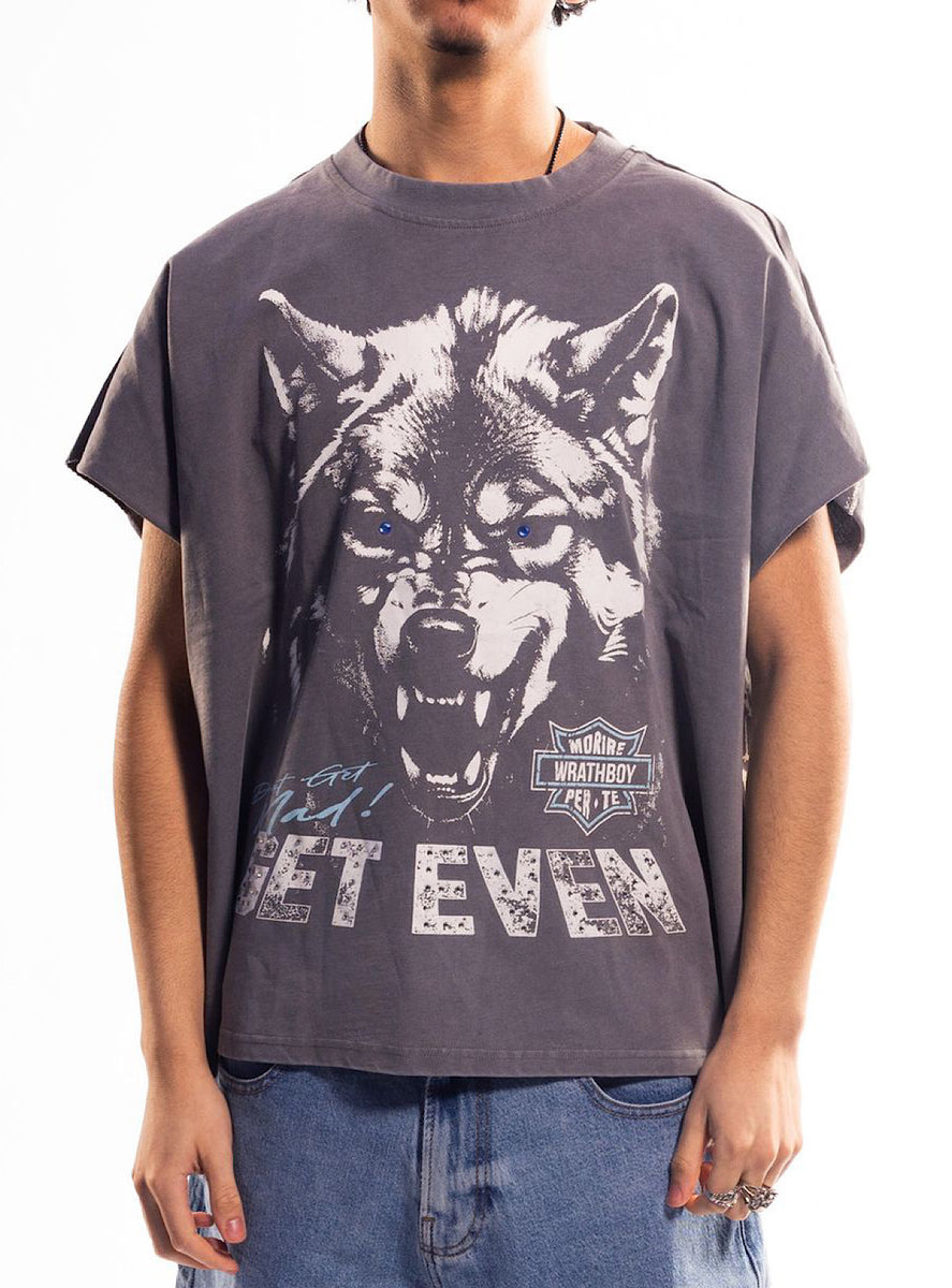 WrathBoy T-Shirt - Wrathboy Wolf Sleeveless - Grey - WB05-109 – Vengeance78