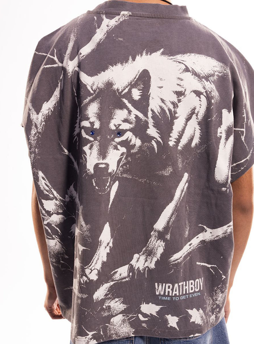 WrathBoy T-Shirt - Wrathboy Wolf Sleeveless - Grey - WB05-109 – Vengeance78