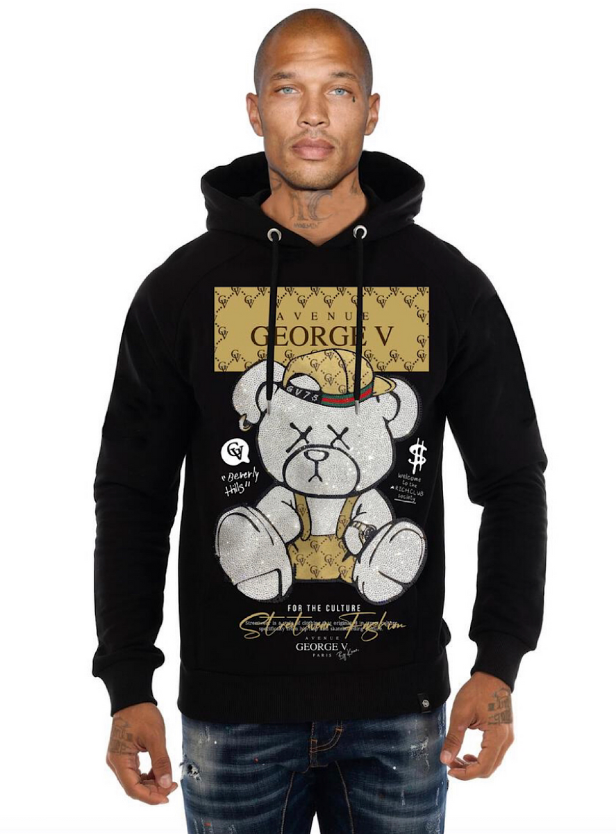 George V Hoodie - For The Culture - Black - GV2603 – Vengeance78