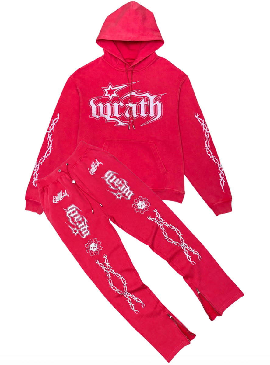 Wrathboy Sweatsuit - Gods Will - Red - WB03-035 – Vengeance78