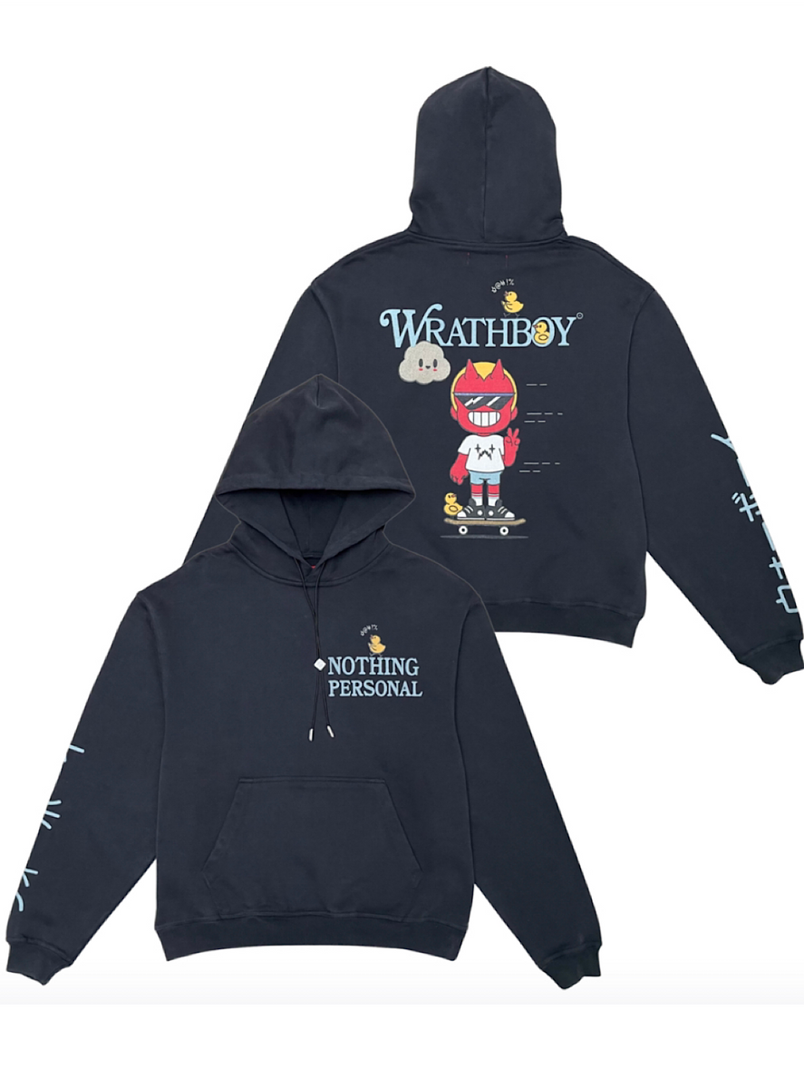 Wrathboy Hoodie - Nothing Personal - Black - WB03-040 – Vengeance78