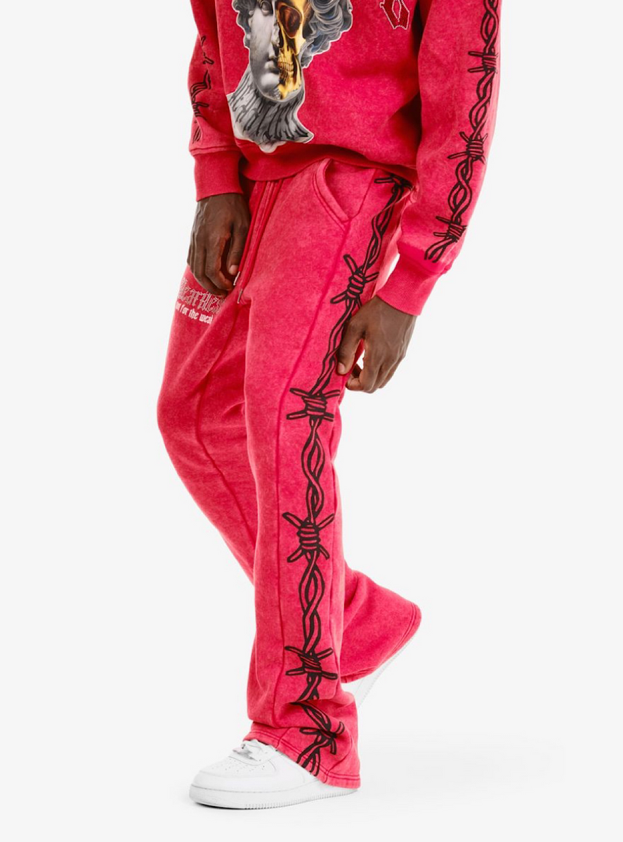 Copper Rivet Sweatpants - Heartless Stack Fleece - Red - 431585-RD-YYE ...