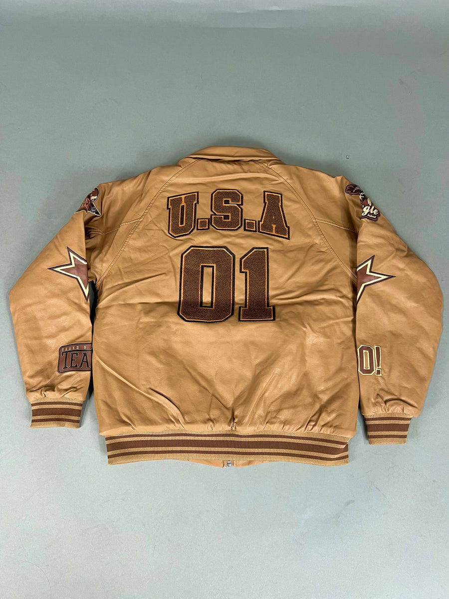 Rebel Minds Jacket - Eagle USA PU - Carmel - 142-524 – Vengeance78