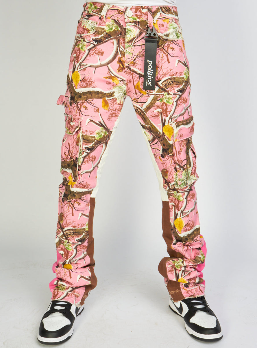 Politics Jeans - Mott - Pink Camo - Cargo Stacked Denim - 517 – Vengeance78