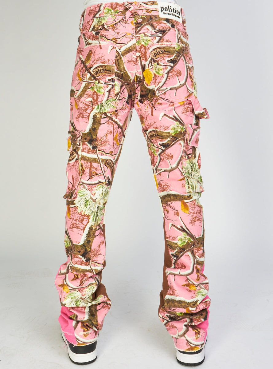 Politics Jeans - Mott - Pink Camo - Cargo Stacked Denim - 517 – Vengeance78