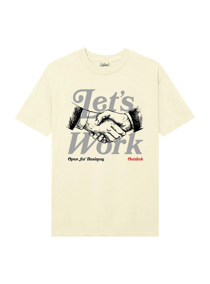 Outrank T-Shirt - Let's Work - Vintage White - OR2427 – Vengeance78