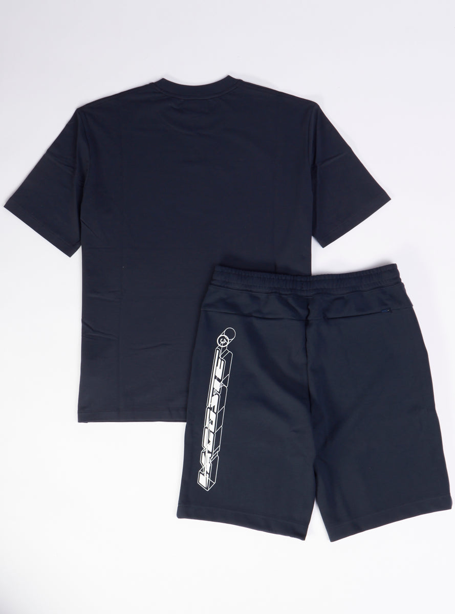 Lacoste Short Set - Stacked Logo - Blue-KXE - TH5529 51 KXE – Vengeance78