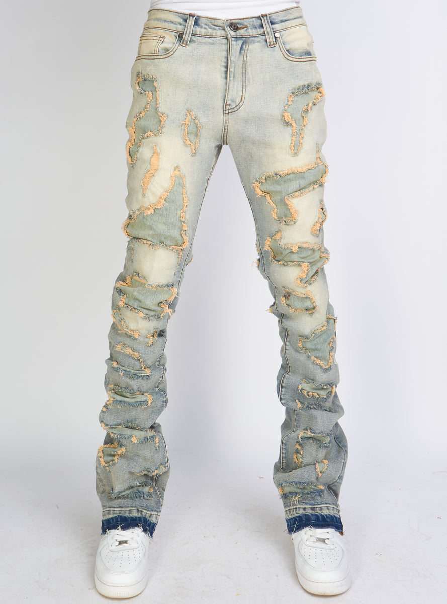 Politics Jeans - Galil - Vintage Wash - Stacked Distressed Denim - 503 ...