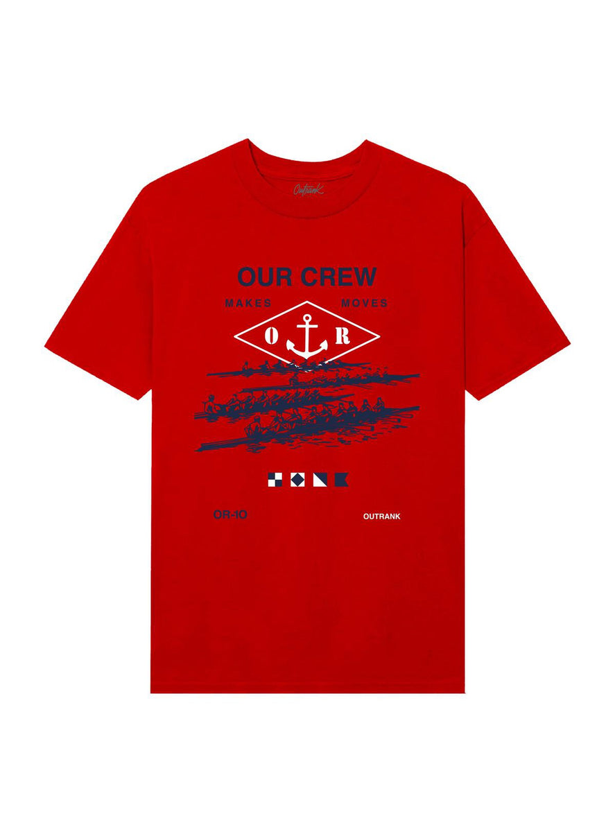 Outrank T-Shirt - Our Crew Makes Moves - Red - QS569 – Vengeance78