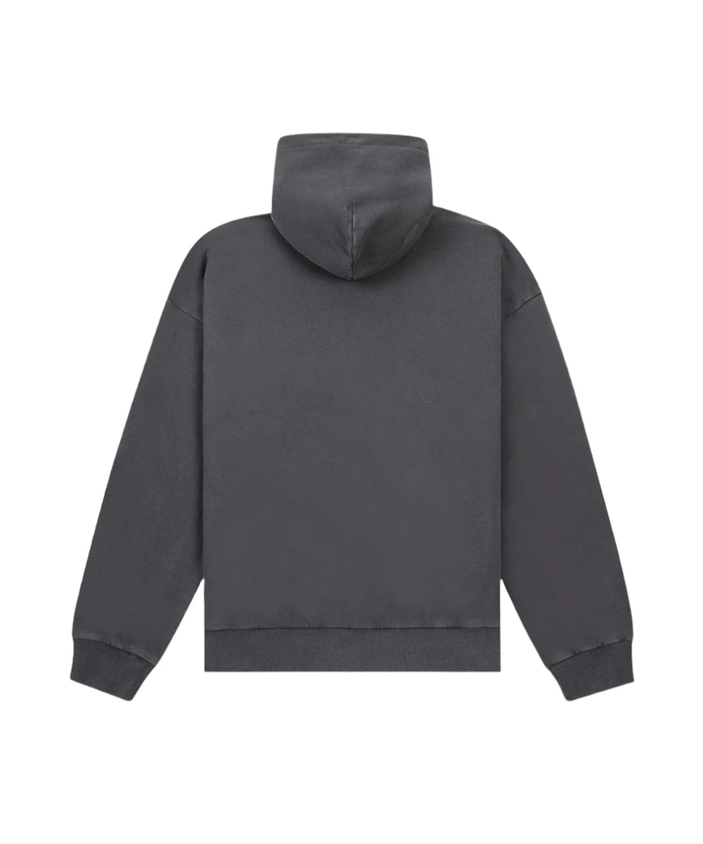 Paper Plane Hoodie - Script Logo Puff Print Hoodie - Washed Black - 31 ...