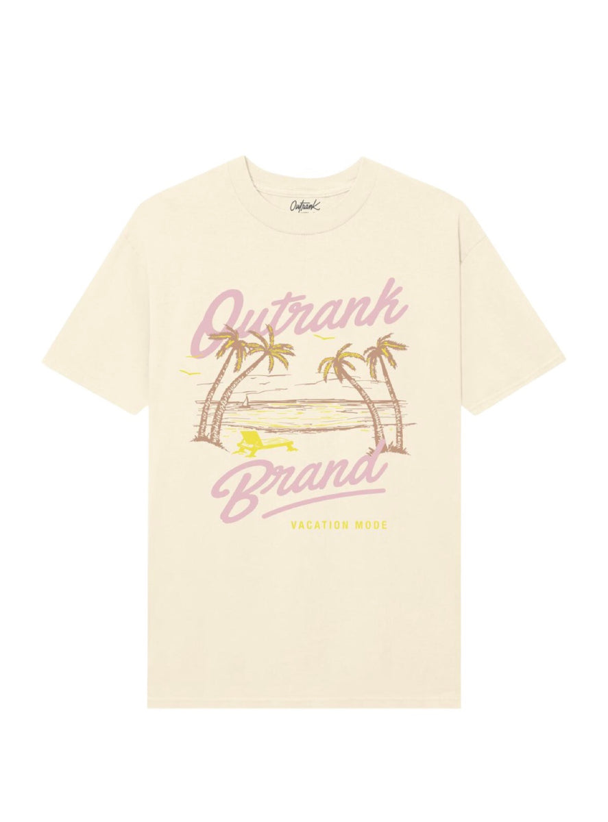 Outrank T-Shirt - Vacation Mode - Vintage White - QS617 – Vengeance78
