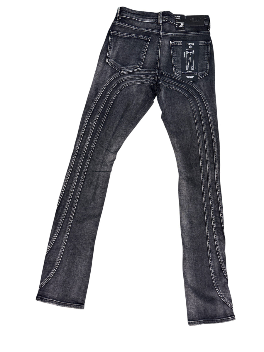 Focus Jeans - Wavey Stacked - Shadow Black - 250C – Vengeance78