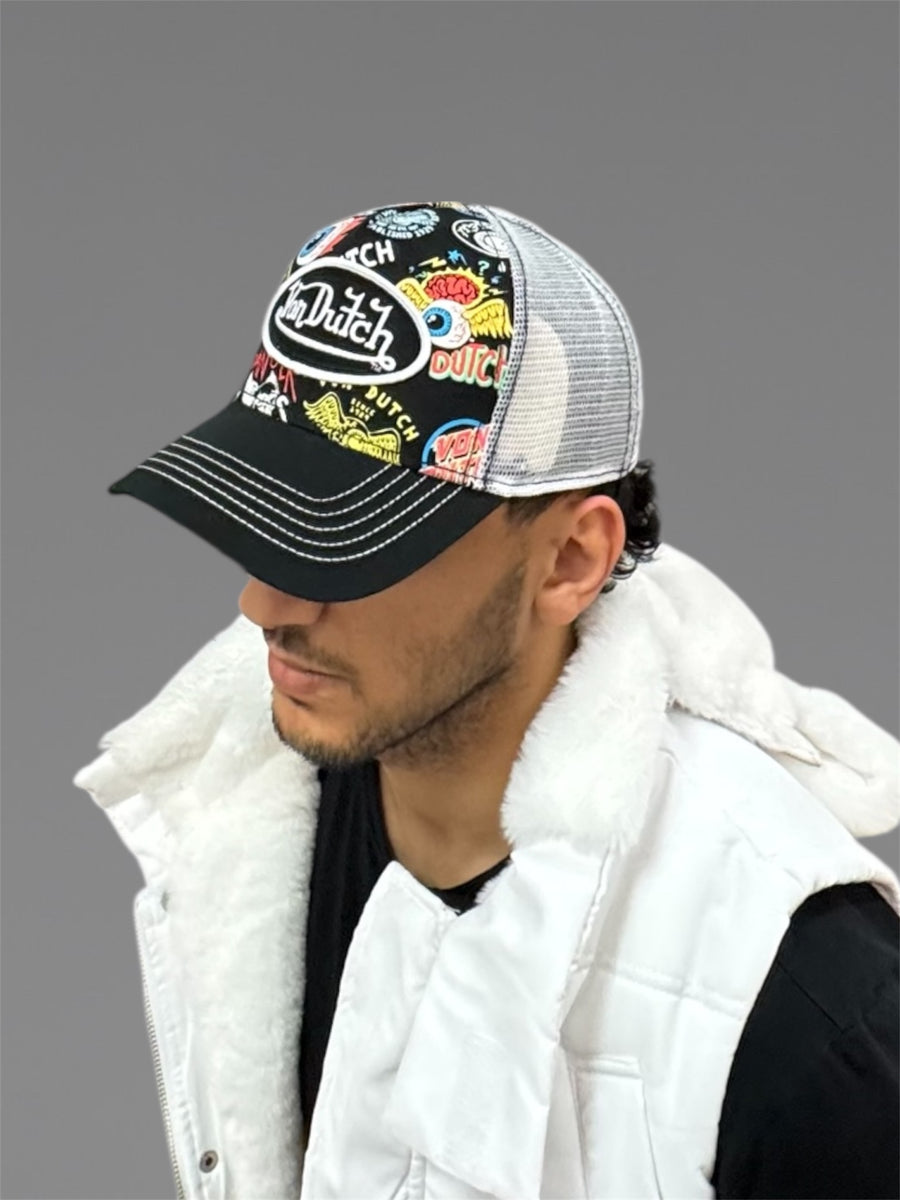 Von Dutch Hat - Logo - multi Black - VDHH0006 – Vengeance78