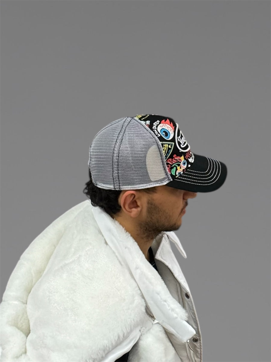 Von Dutch Hat - Logo - multi Black - VDHH0006 – Vengeance78