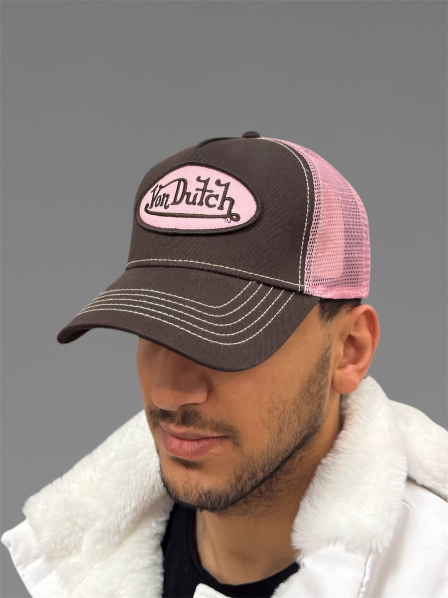 Von Dutch Hat - Logo - Light Pink and Brown - VDHH0001 – Vengeance78