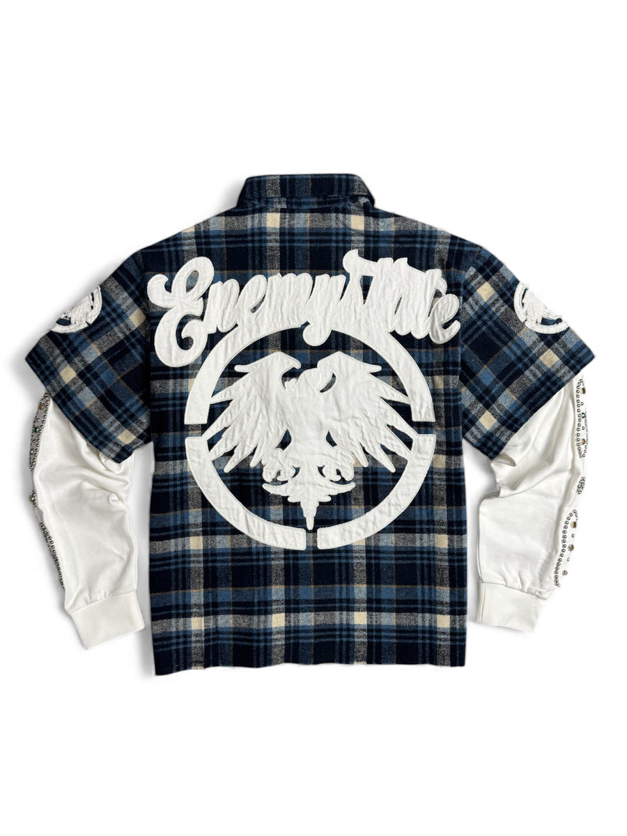NME Shirt - Blue - Patches – Vengeance78