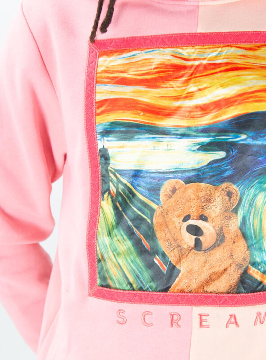 Rebel Minds Hoodie - Scream Split - Dusty Pink - 132-362 – Vengeance78