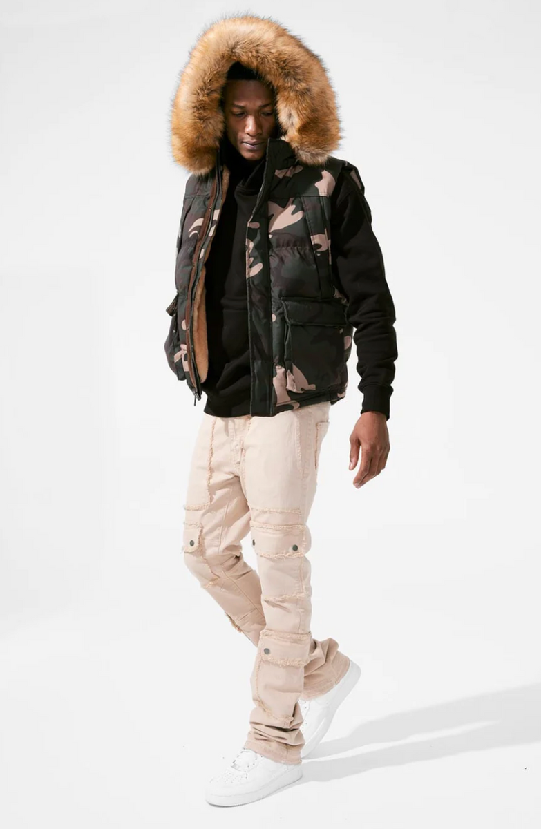 Jordan Craig Puffer Vest - Yukon Fur Lined Camo - Woodland - 9374VC ...