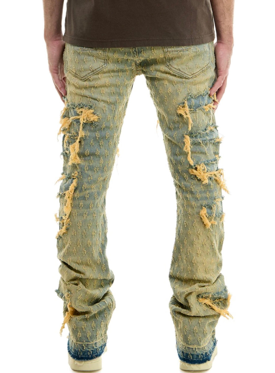 KDNK Jeans - Patched Skinny Flare - Blue - KND4609 – Vengeance78