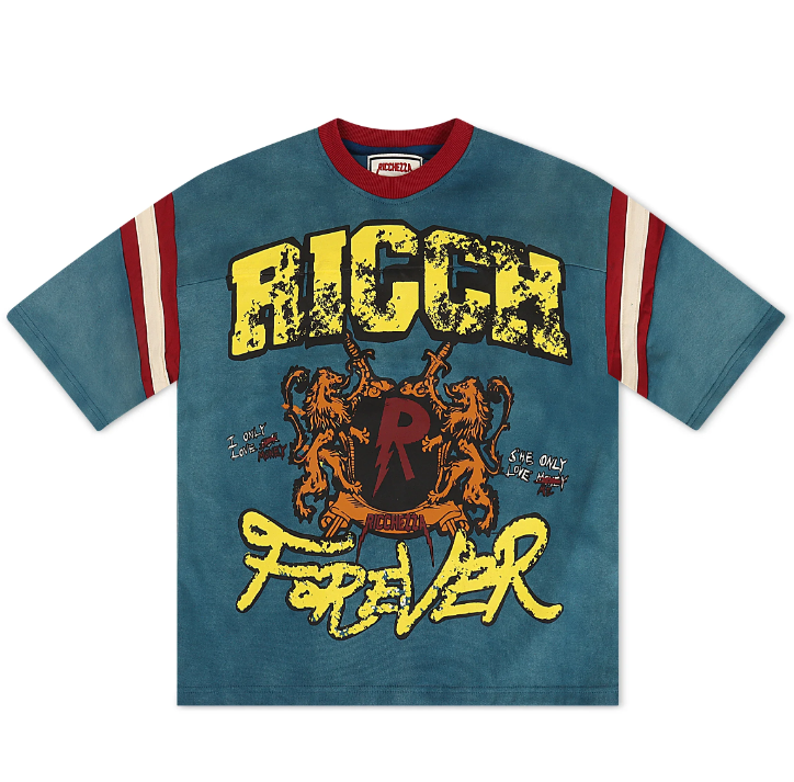 Ricchezza T-Shirt - RicchForever Varsity Tee - Navy - SP25-009 ...