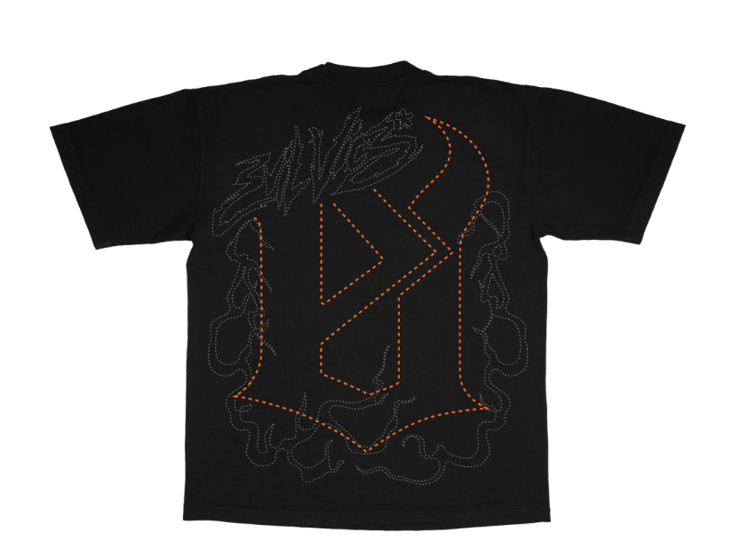 Evil Vice Short Set - Thread Flame Skull - Black - EVSSTB1 – Vengeance78