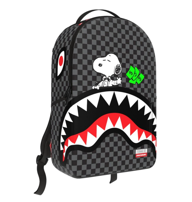 Sprayground Backpack - Snoopy Top Shark Money Dlxsv - Black\Grey - B77 ...