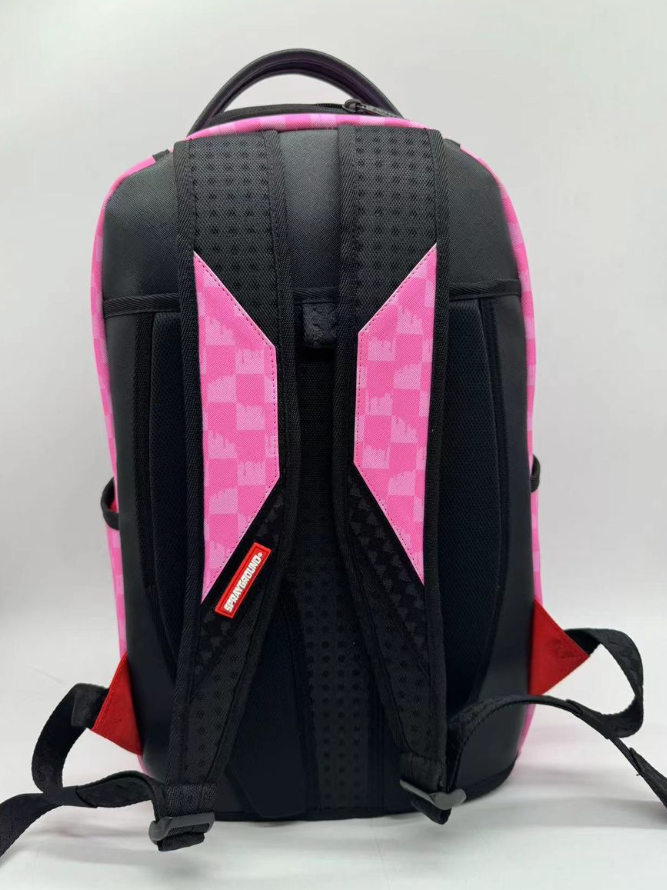 Sprayground Backpack - Drip Check - Pink\Black - B7694 – Vengeance78