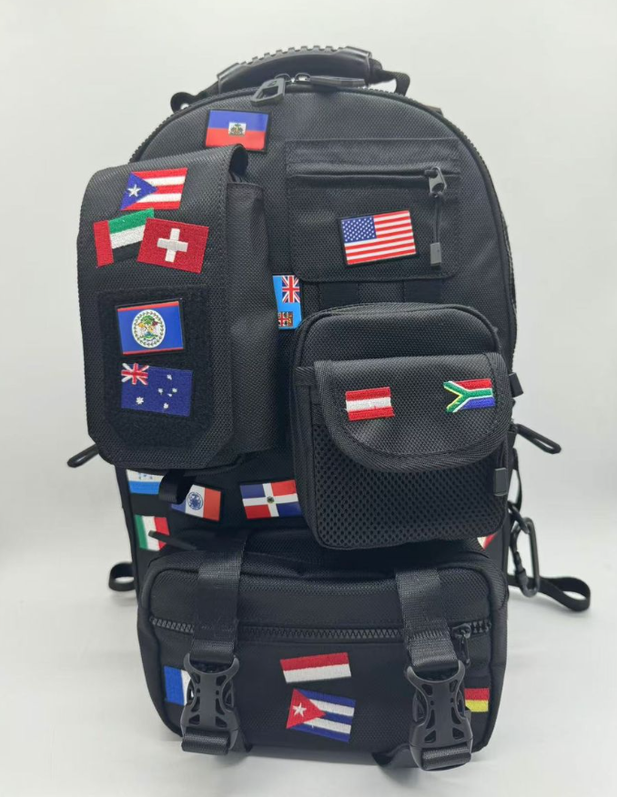 Sprayground - Backpack - James Flags Cargo - Black - B7737 – Vengeance78