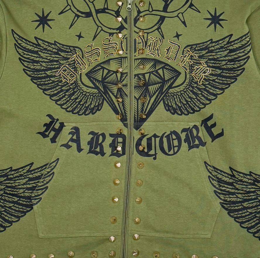 Diss The Order Hoodie - Zip Up - Army Green - DS365-ARG – Vengeance78
