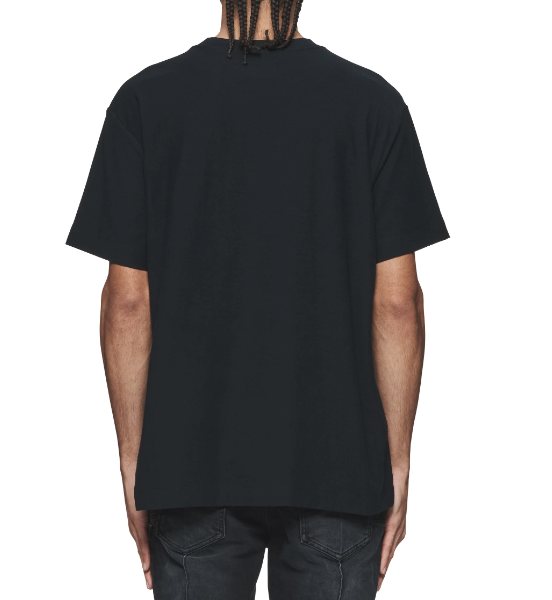 Purple-Brand T-Shirt - Textured SS Tee Gothic Wordmark - Black Beauty ...