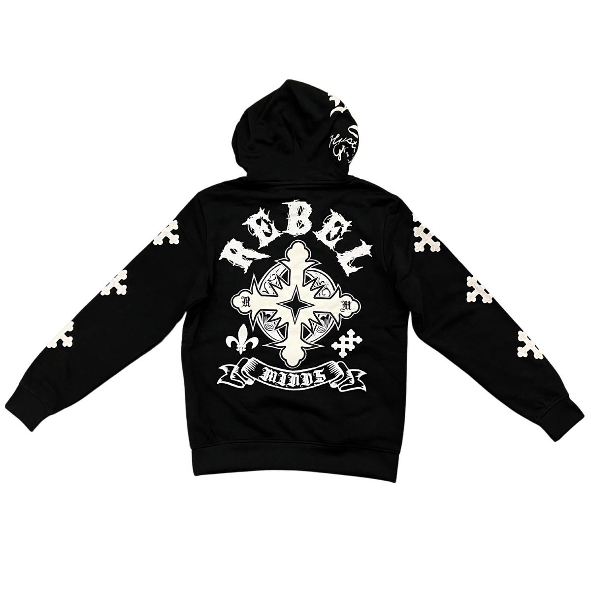 Rebel Minds Hoodie - Hustle & Grind - Black - 142 - 335 – Vengeance78