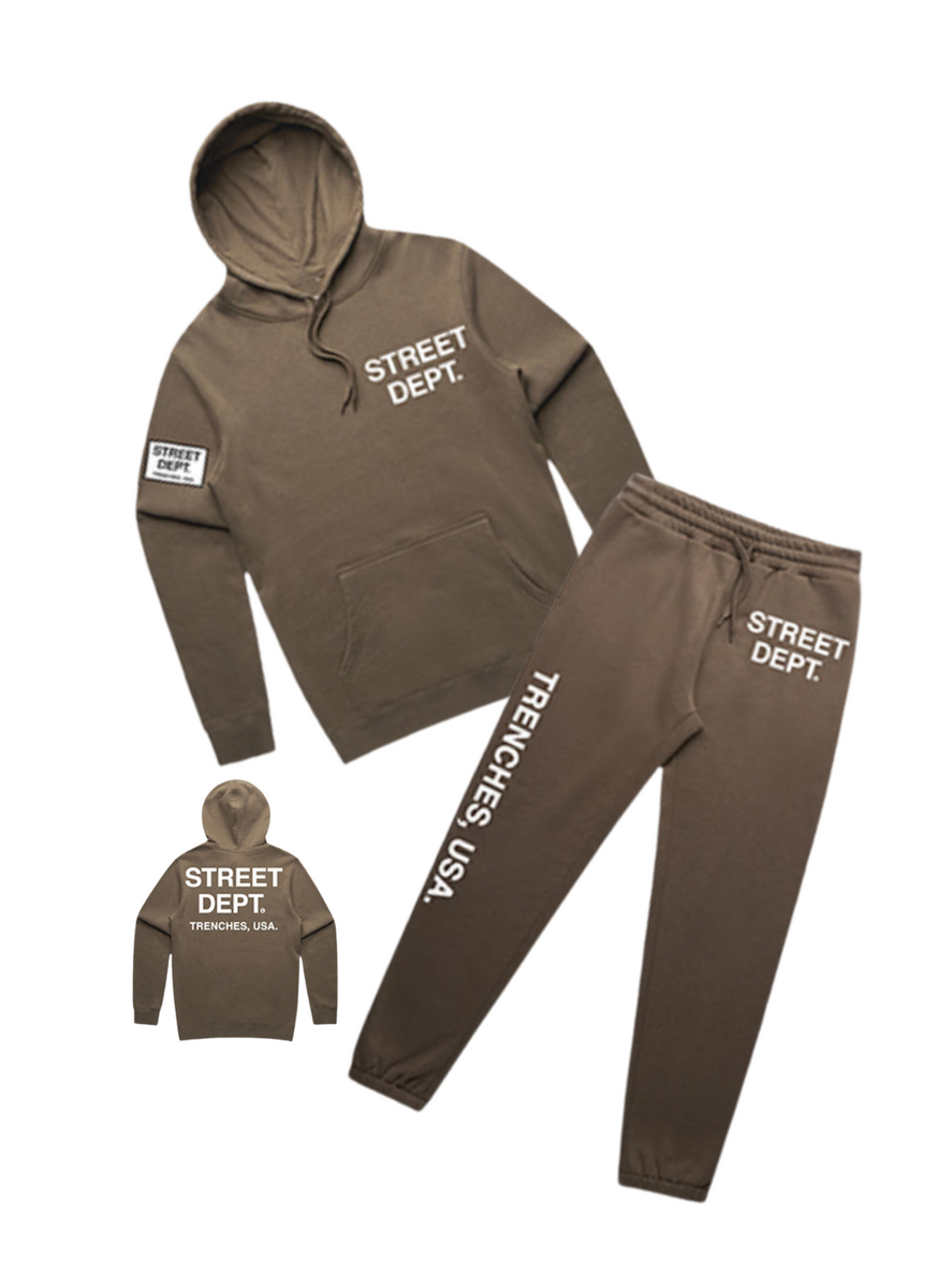 Pg Apparel Sweatsuit - Street Dept - Brown – Vengeance78
