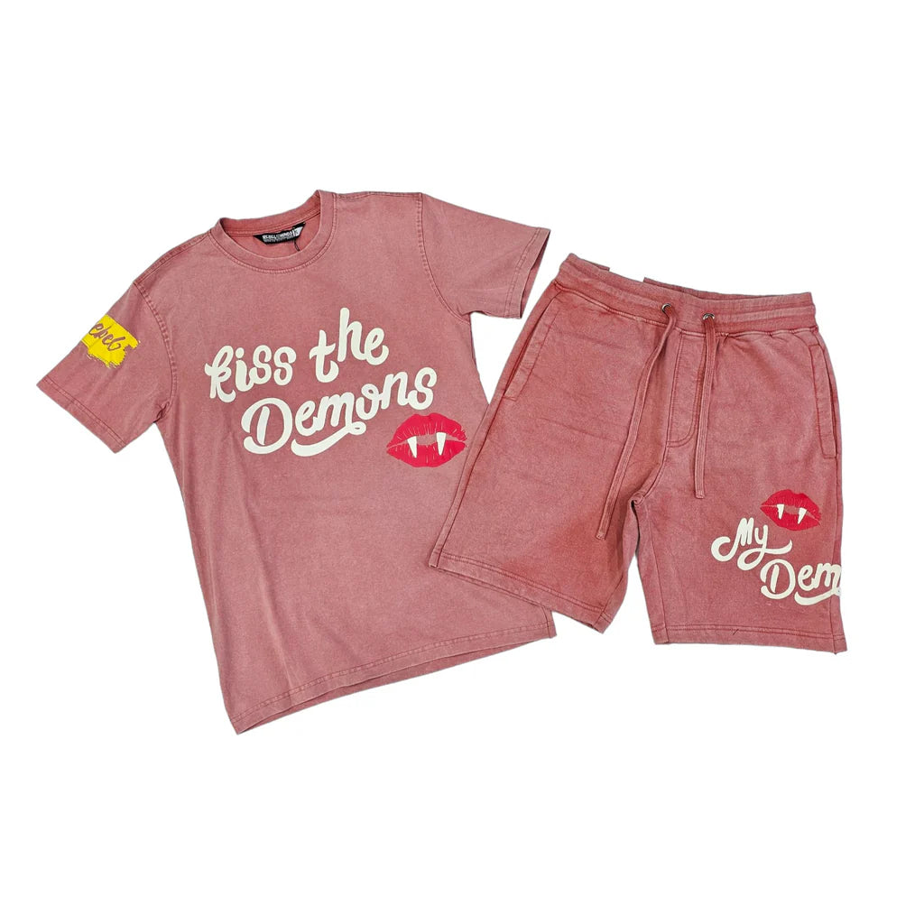 Rebel Minds Short Set - Kiss The Demon - Acid Washed Rust - 141-168 ...