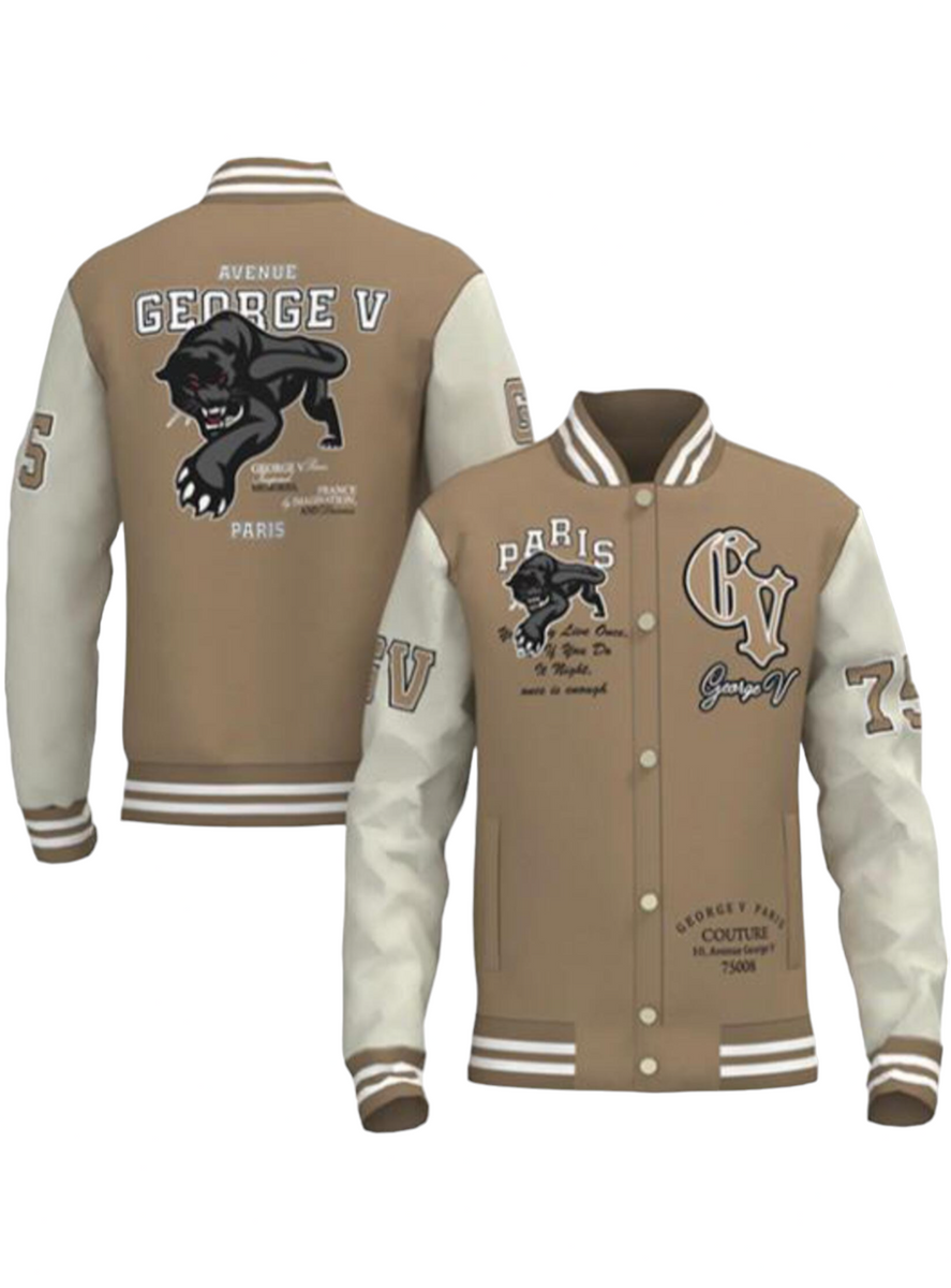 George V Jacket - Panther Varsity - Beige - GV5002 – Vengeance78
