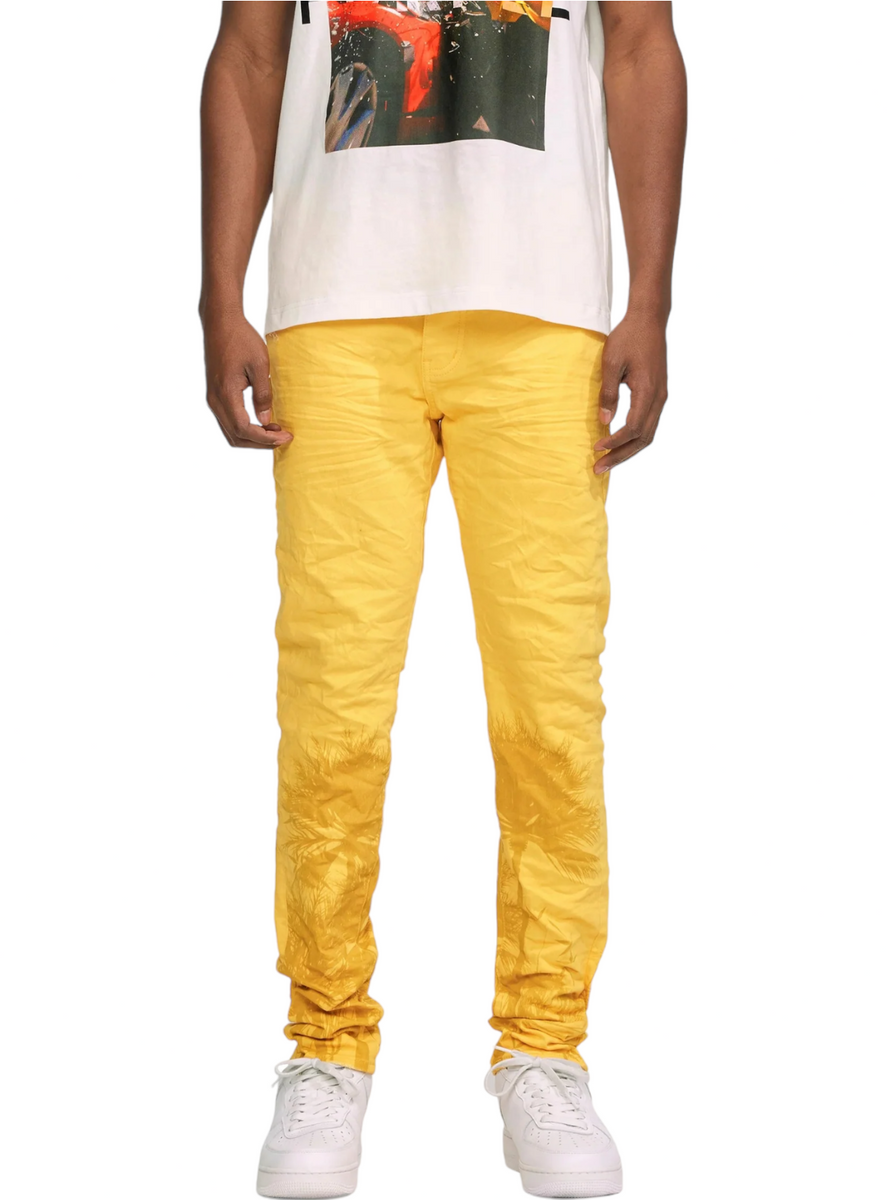 Purple-Brand Jeans - Dandelion Palms - Yellow - P001-DNPP323 – Vengeance78