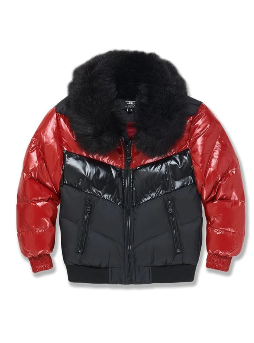 Jordan Craig Jacket Kids - Blocked Puffer - Crimson - 91548K – Vengeance78