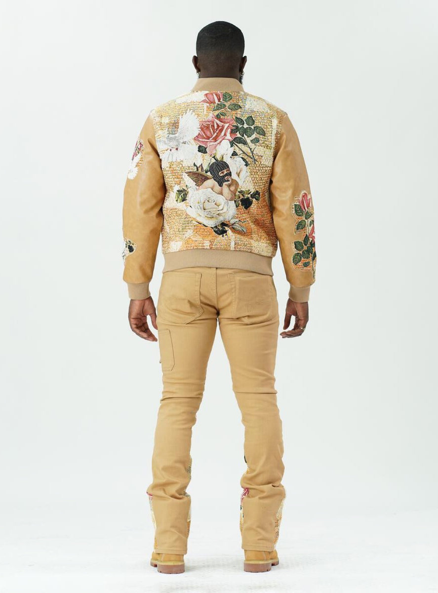 Frost Original Jacket - Angel Tapestry Varsity - Khaki - F1015 ...