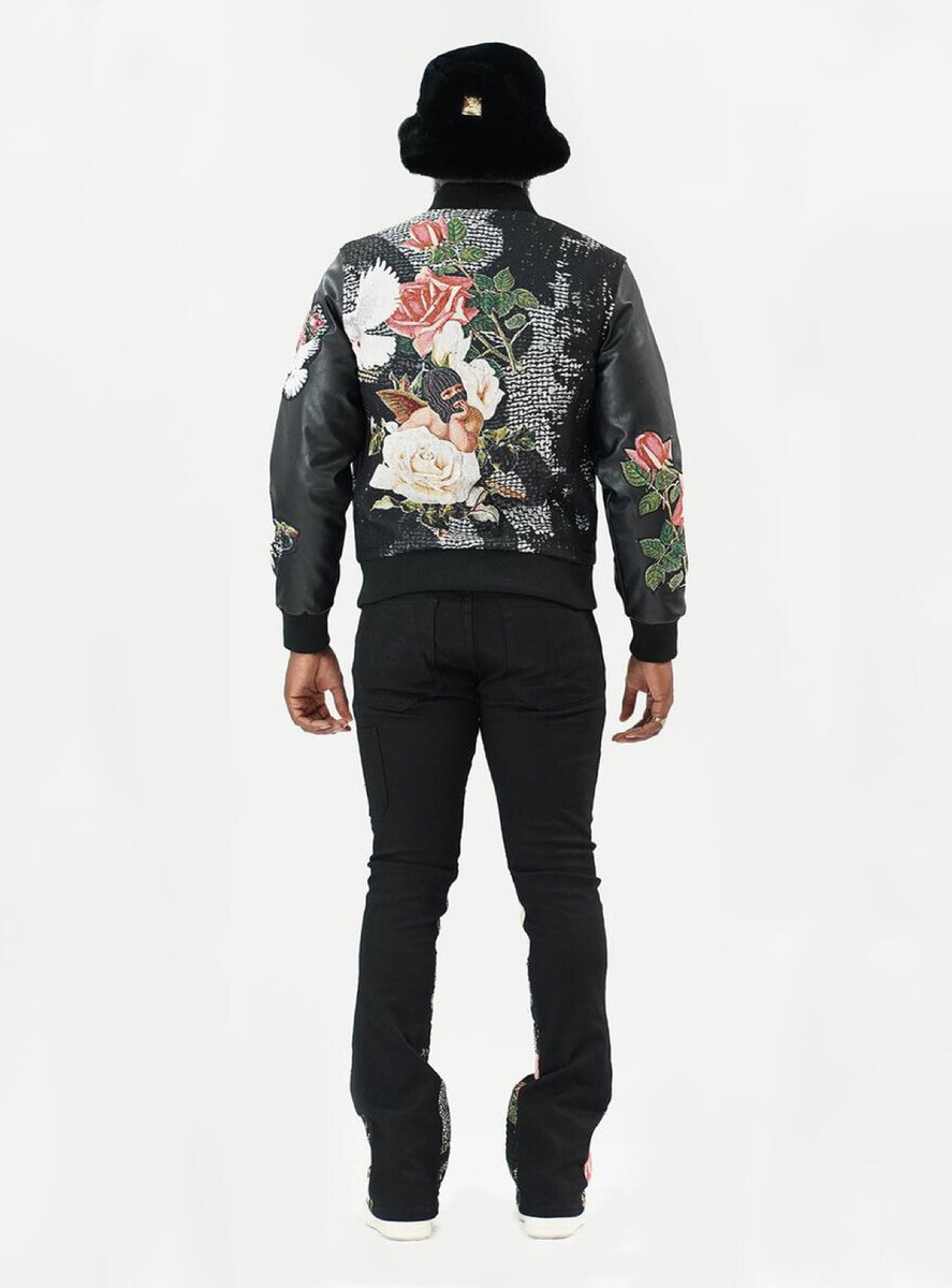 Frost Original Jacket - Angel Tapestry Varsity - Black - F1015 ...