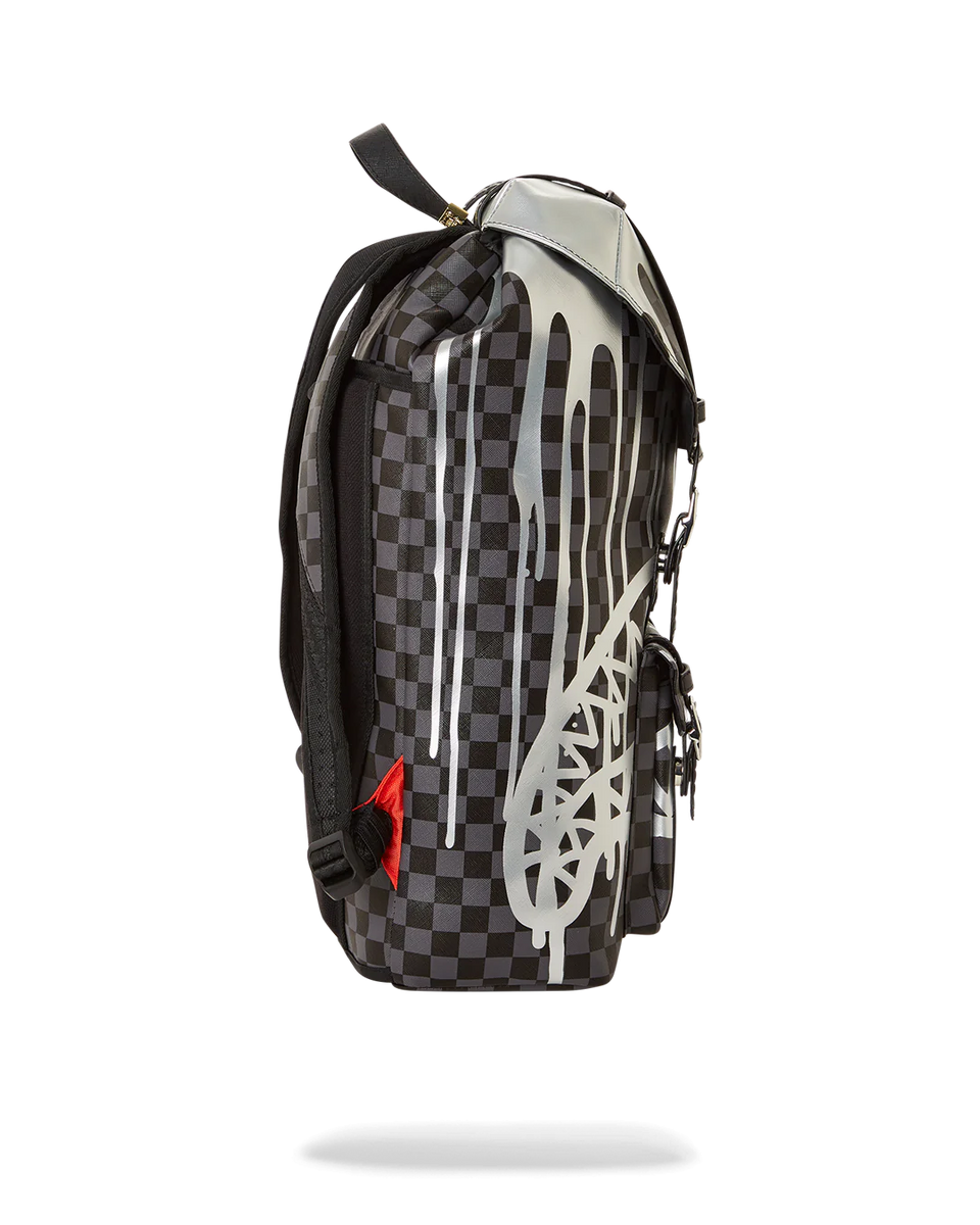 Sprayground Backpack - Platinum Drips Hills - Black and Silver - B5323 ...