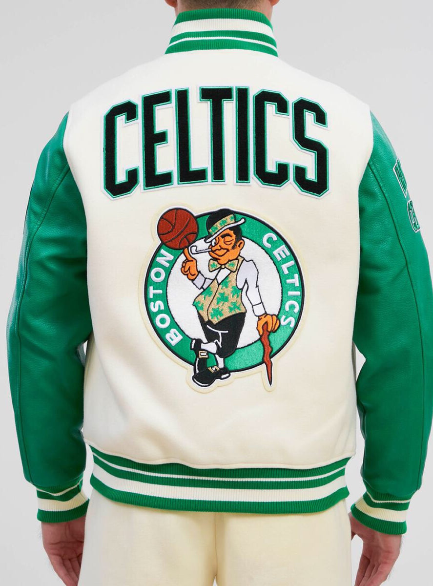 Pro Standard Jacket - Retro Classic Wool Varsity - Celtics - Cream - B ...