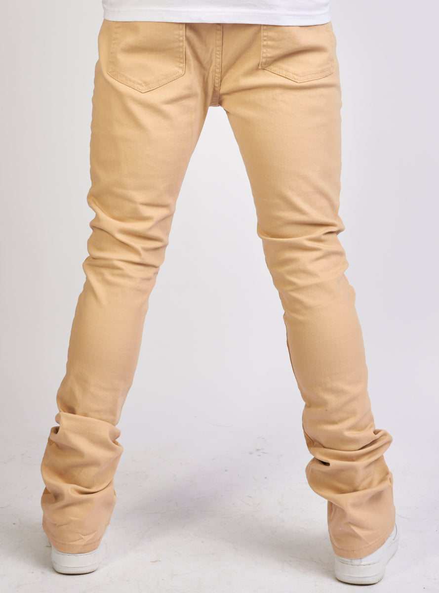 Waimea Jeans - Paneled Stack Fit - Khaki - M5640T – Vengeance78