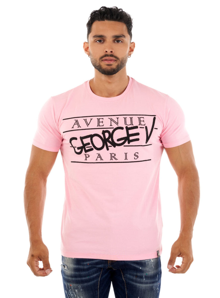 George V T-Shirt - Avenue George V Paris - Pink - GV-2390 – Vengeance78
