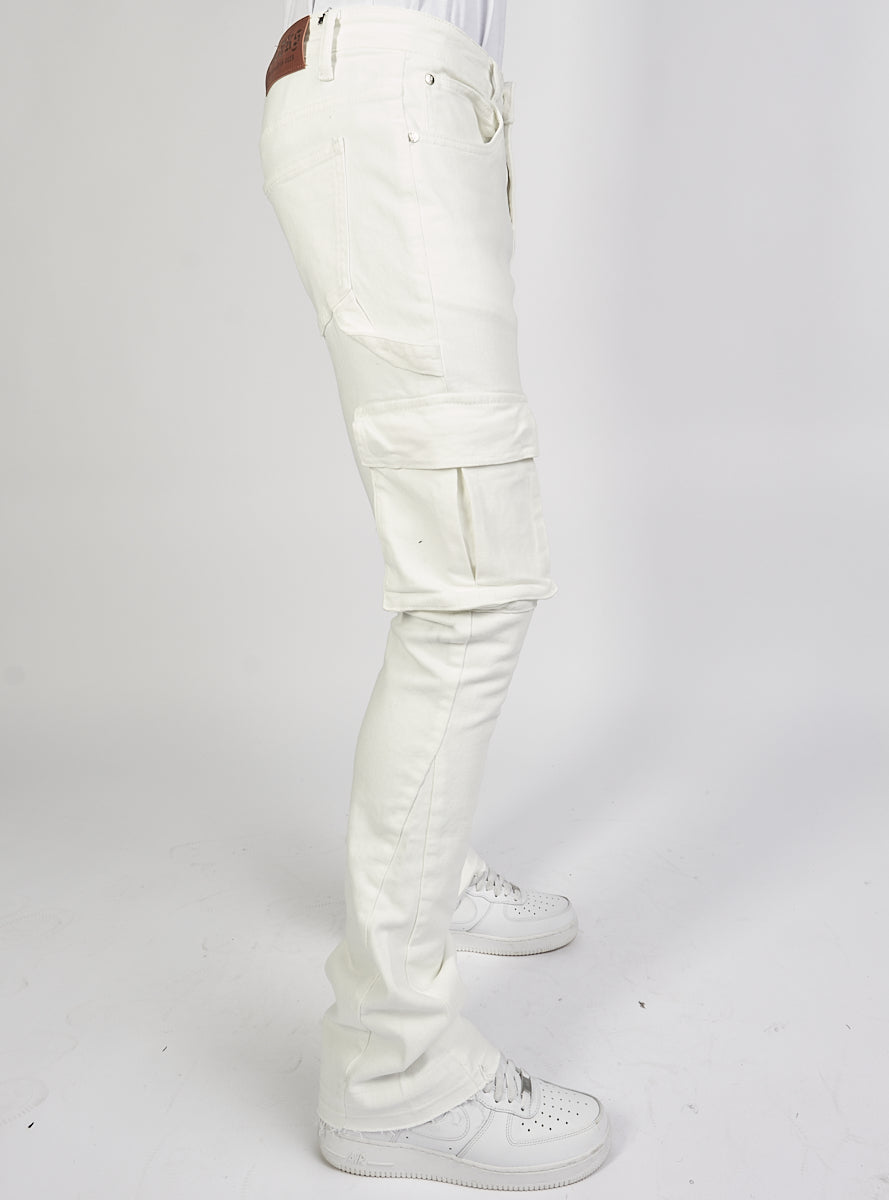 Politics Flare Stacked Pants - Mott - White - 506 – Vengeance78