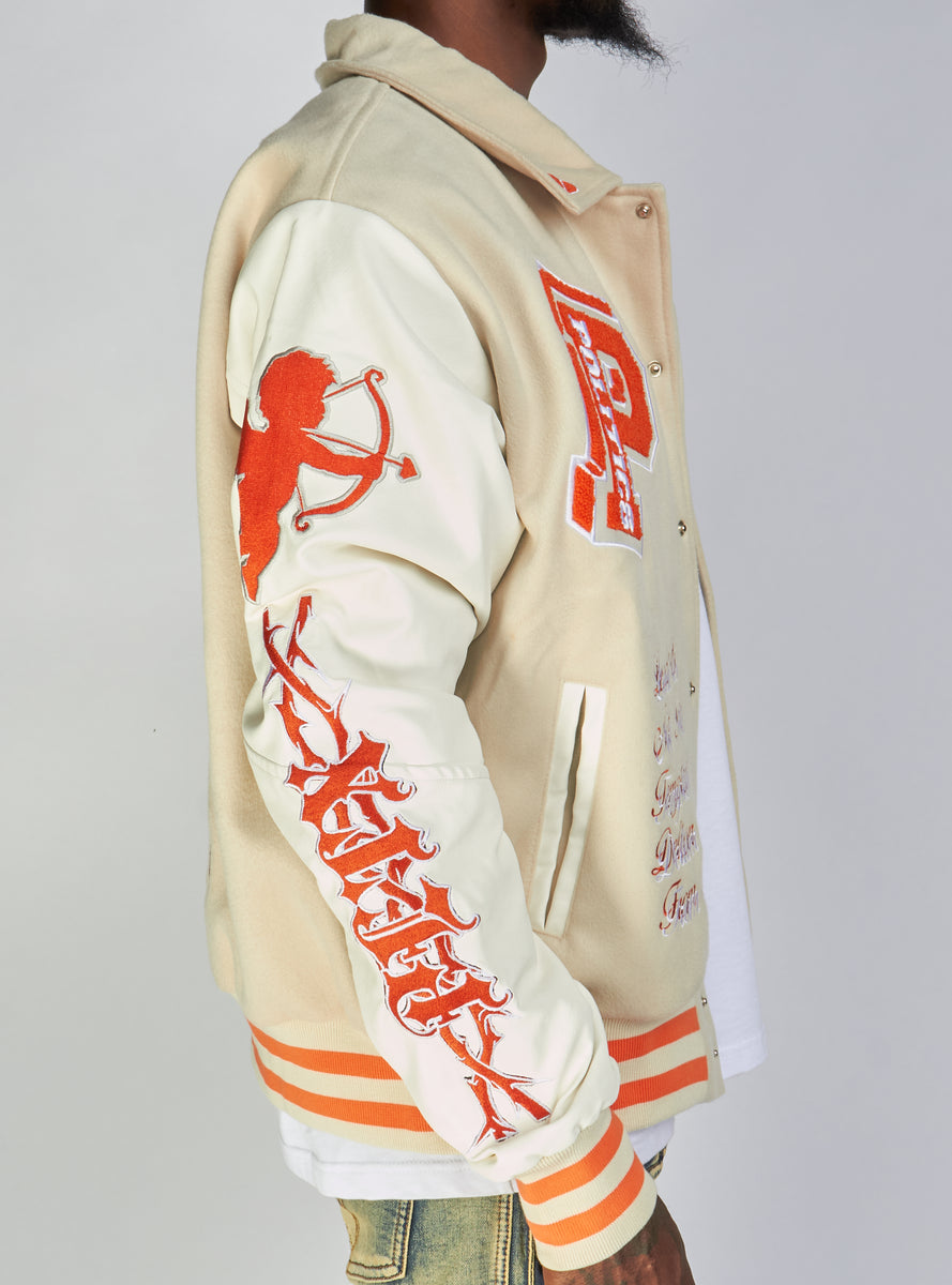 Politics Varsity Jacket - Angel - Cream - 427 – Vengeance78