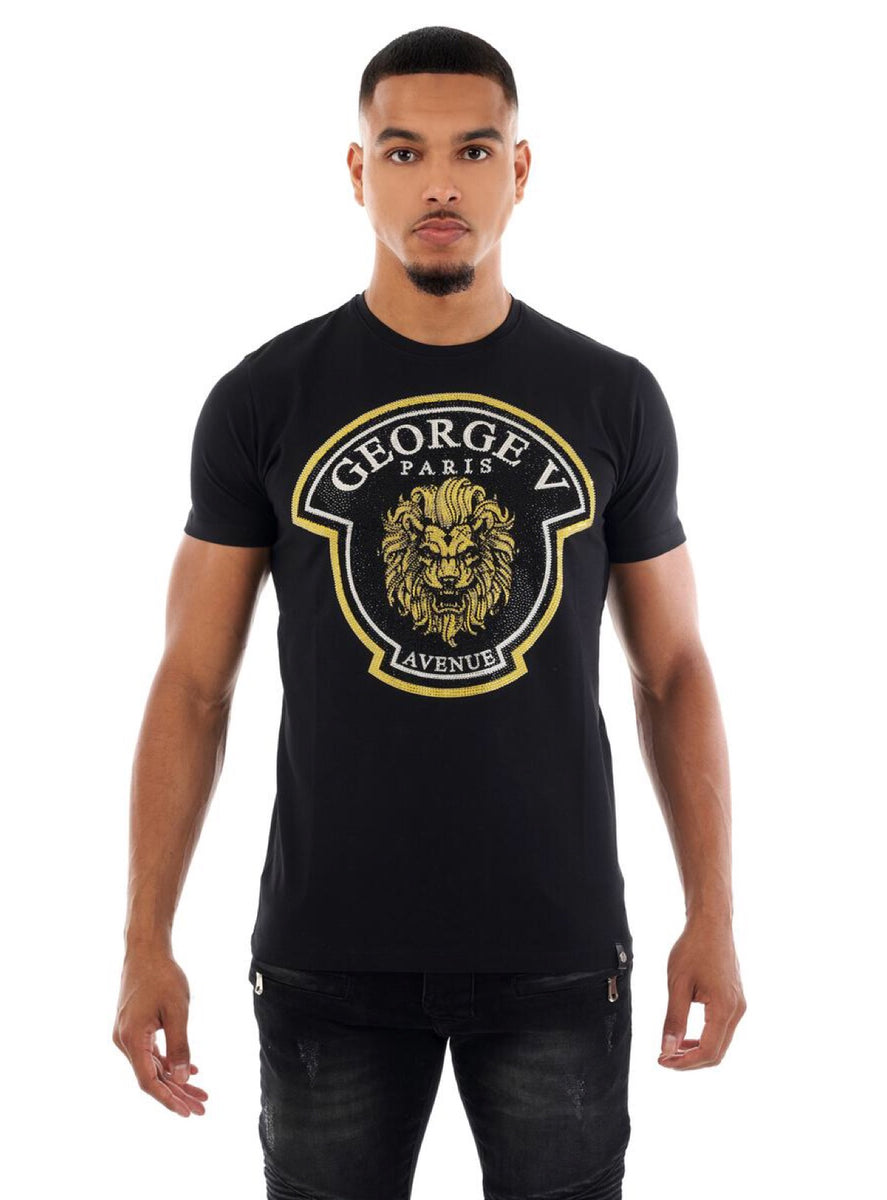 George V T-Shirt - Lion - Black And Yellow - GV2393 – Vengeance78