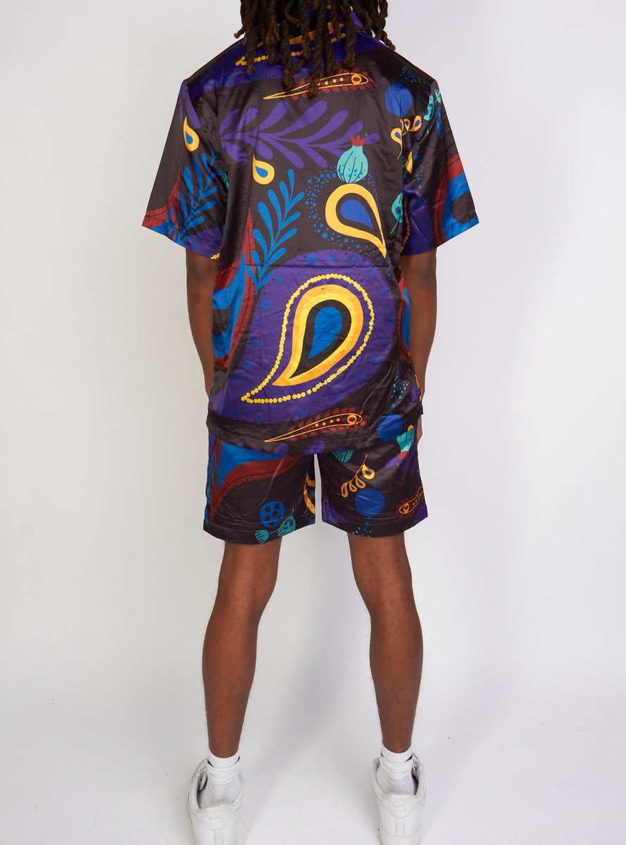 Original Fables Satin Short Set - Crazy Cool - Black - WN419 – Vengeance78