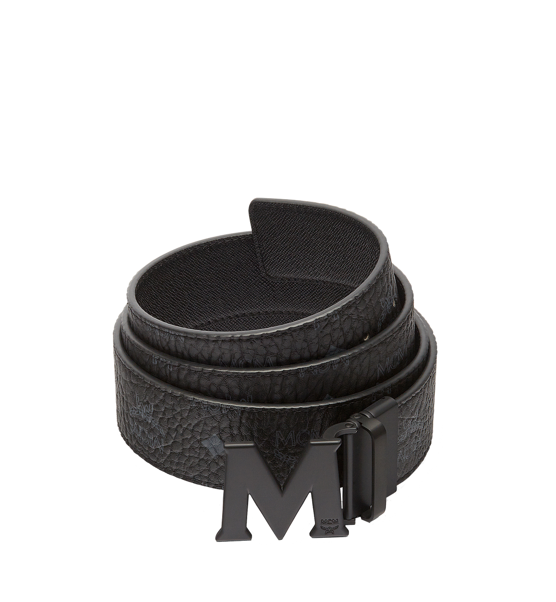 MCM Belt - Reversible - Black With Black Buckle - MXB AAVI08 BK001 ...